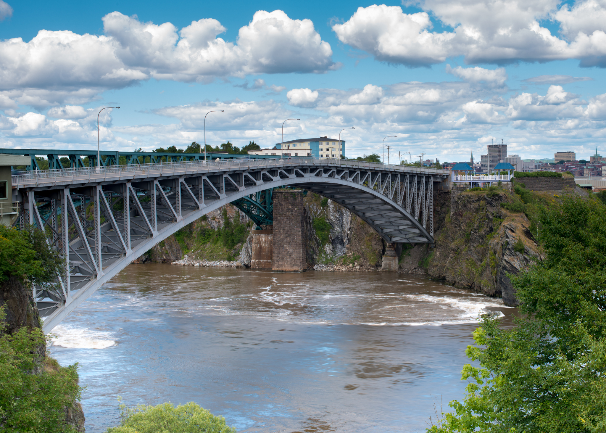 The Reversing Rapids under the Reversing Fall Bridge in Saint John, New ...