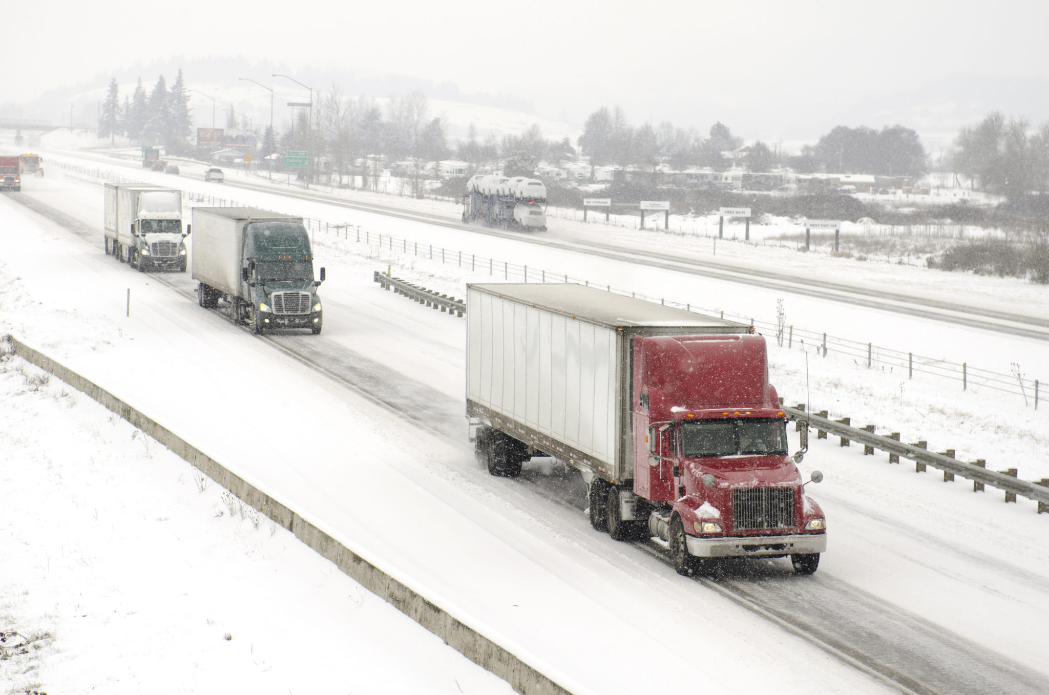 Economic Trucking Trends Spot Rates Pull Back As Severe Winter Weather
