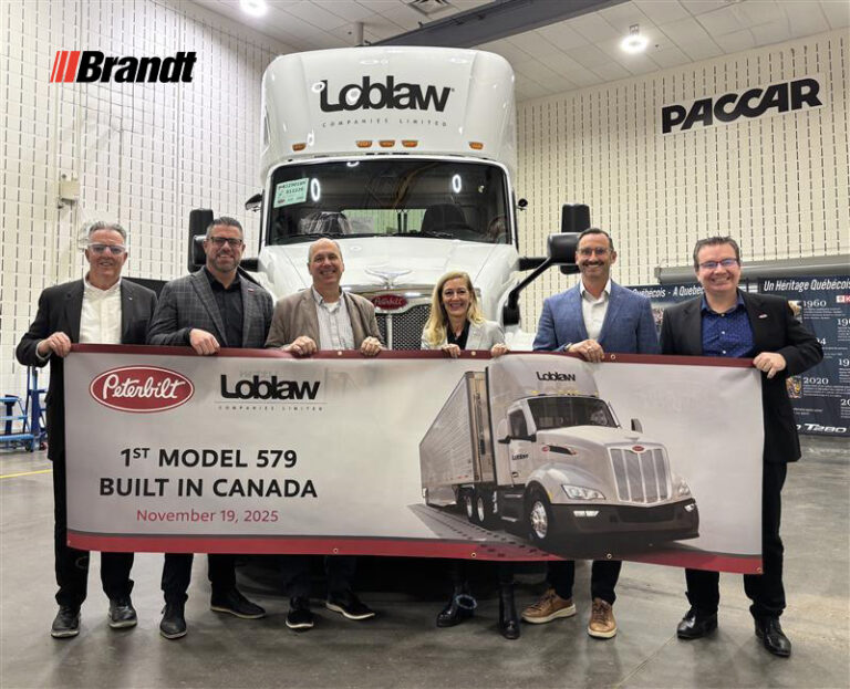 Brandt delivers first Canada-made Class 8 Peterbilt 579 truck to Loblaw ...